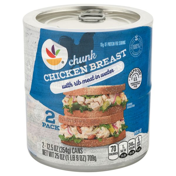 Save on Stop & Shop Chunk Chicken Breast in Water - 2 ct Order Online ...