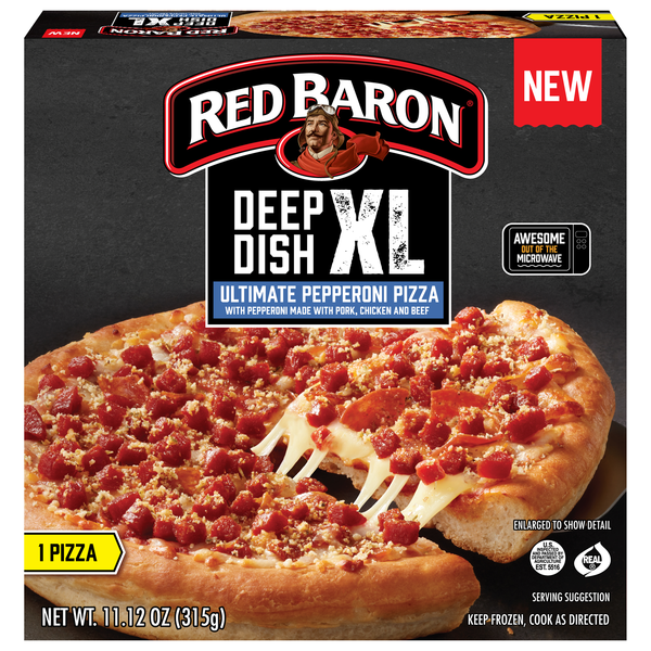 Save on Red Baron Deep Dish XL Ultimate Pepperoni Pizza Frozen Order ...