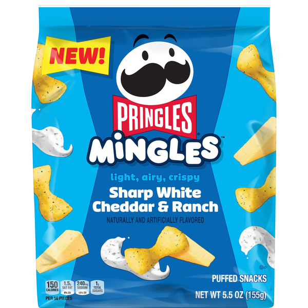 Save on Pringles Mingles Sharp White Cheddar & Ranch Puffed Snacks ...