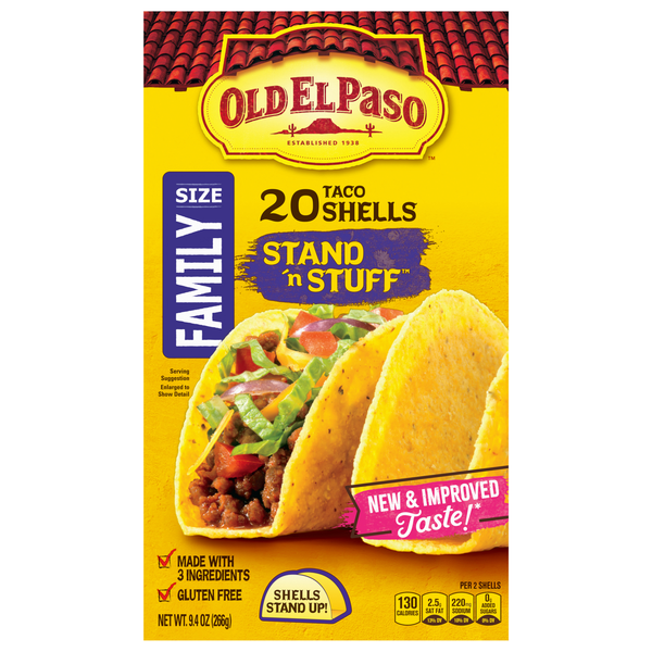 Save on Old El Paso Stand 'N Stuff Gluten Free Taco Shells Family Size ...