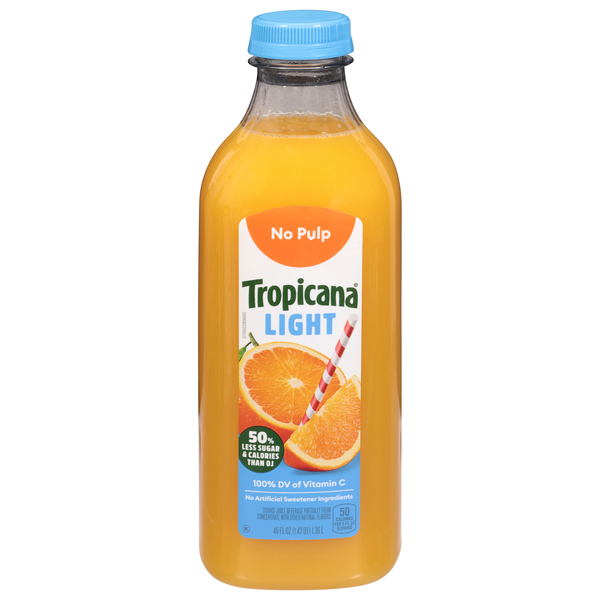 Save on Tropicana Light No Pulp 100% Orange Juice Order Online Delivery | Giant