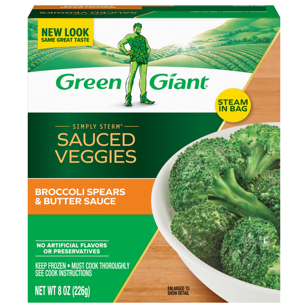 Save on Green Giant Simply Steam Lightly Sauced Broccoli Spears & Butter Frozen Order Online ...