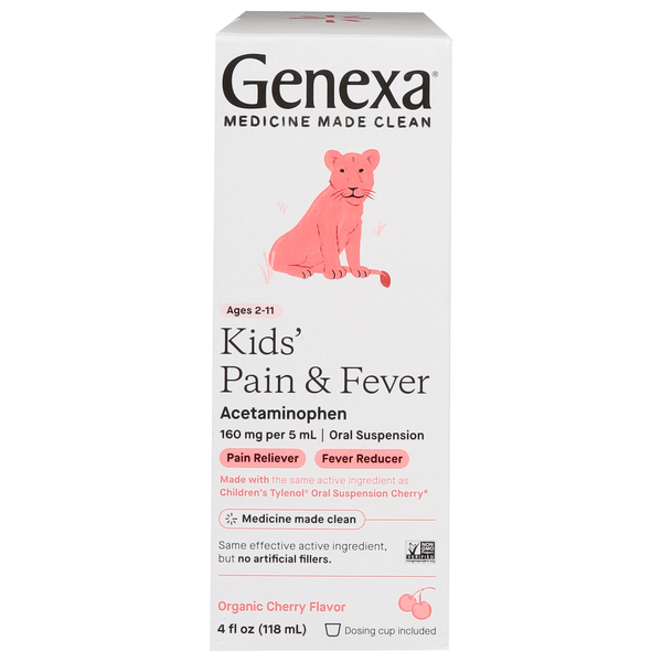 Save on Genexa Kids' Pain & Fever Organic Cherry Acetaminophen Oral ...