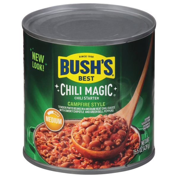 Save on Bush's Best Chili Magic Medium Campfire Style Chili Starter ...