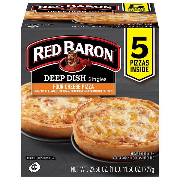 Save on Red Baron Deep Dish Singles Four Cheese Pizza Frozen - 5 ct ...