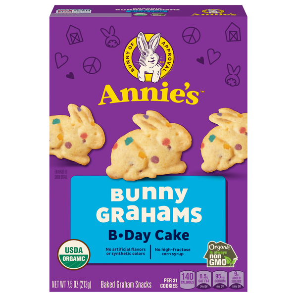 Save on Annie's Homegrown Organic Birthday Cake Bunny Graham Crackers ...