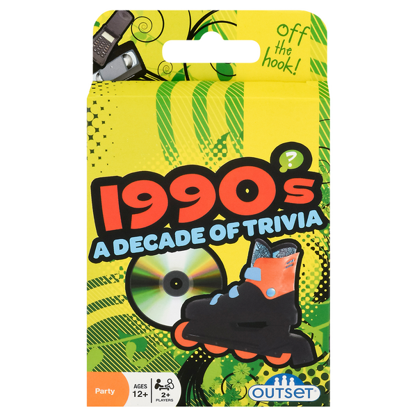 Save on Outset 1990s A Decade of Trivia Party Game Ages 12+ Order ...