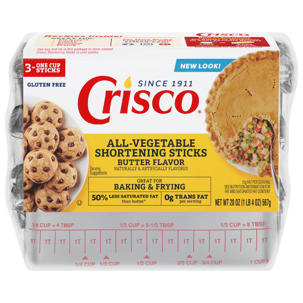 Save on Crisco Butter Flavor All-Vegetable Shortening Baking Sticks - 3 ...