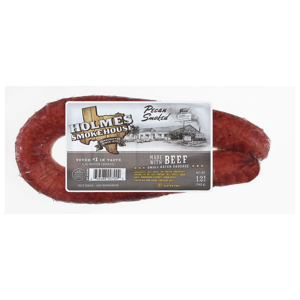 Save on Holmes Smokehouse Original Pecan Beef Smoked Sausage Rope Order ...