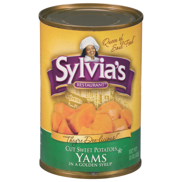 Save on Sylvia's Restaurant Cut Yams Sweet Potatoes in Syrup Order ...