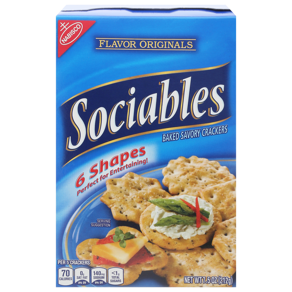 Save on Sociables Baked Savory Crackers Order Online Delivery | Giant
