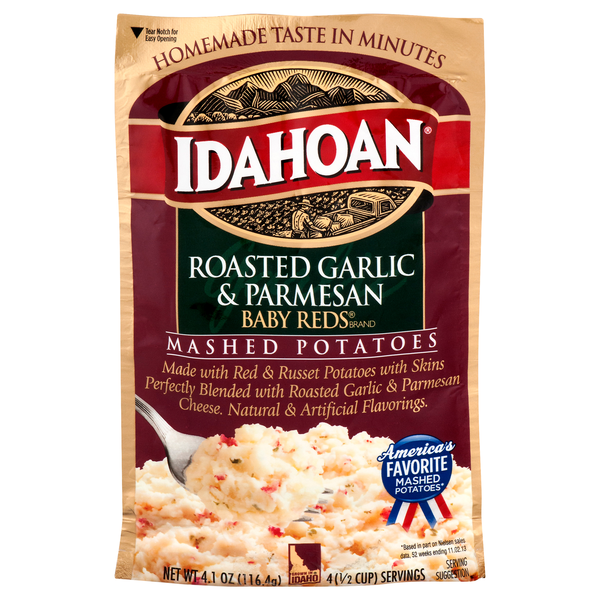 Save on Idahoan Roasted Garlic & Parmesan Baby Reds Mashed Potatoes ...