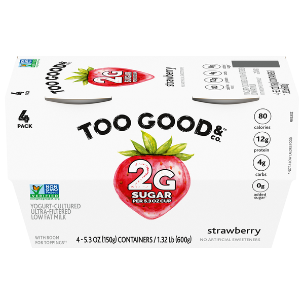 Save on Too Good & Co. Low Sugar Low Fat Strawberry Greek Yogurt Cup ...