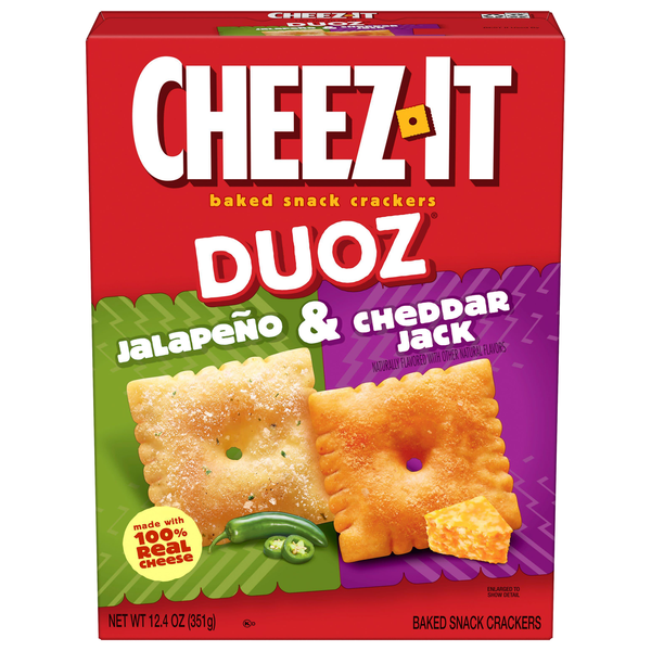 Save on Cheez-It Duoz Jalapeno & Cheddar Jack Baked Cheese Crackers ...