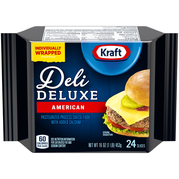 Save on Kraft Deli Deluxe American Cheese Slices - 24 ct Order Online ...