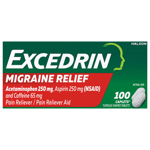 Save on Excedrin Migraine Pain Reliever Caplets Order Online Delivery ...