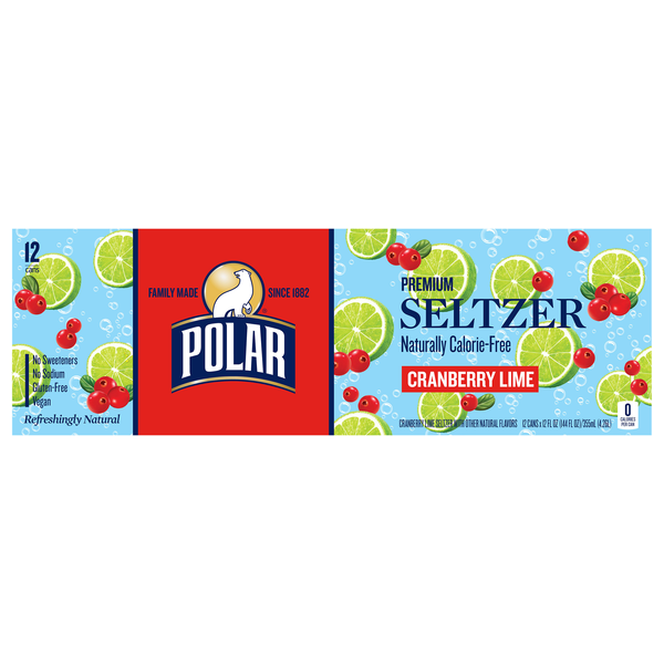 Save on Polar Cranberry Lime Seltzer Water - 12 pk Order Online ...