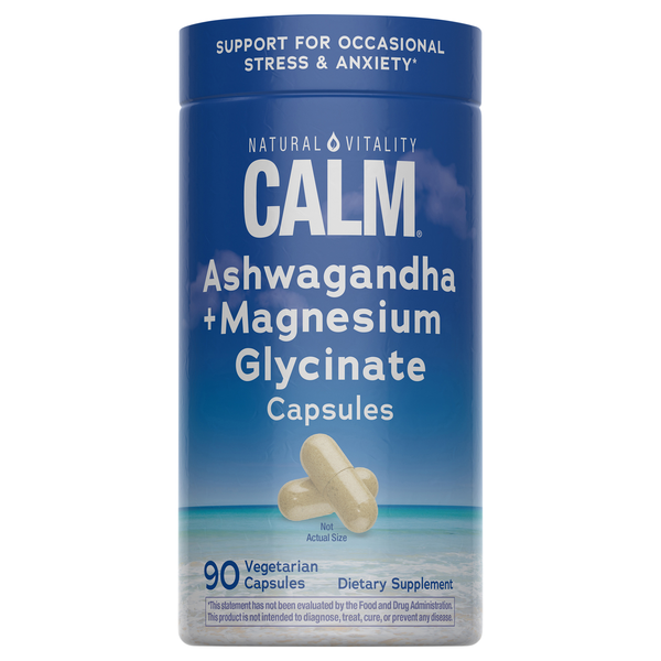 Save on Natural Vitality Calm Ashwagandha + Magnesium Glycinate ...