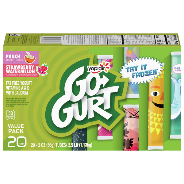 Save on Yoplait Go-GURT Fat Free Punch & Strawberry Watermelon Yogurt ...