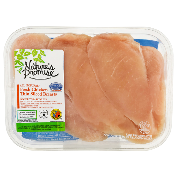 Save on Nature's Promise Natural Thin Sliced Chicken Breasts Fresh ...