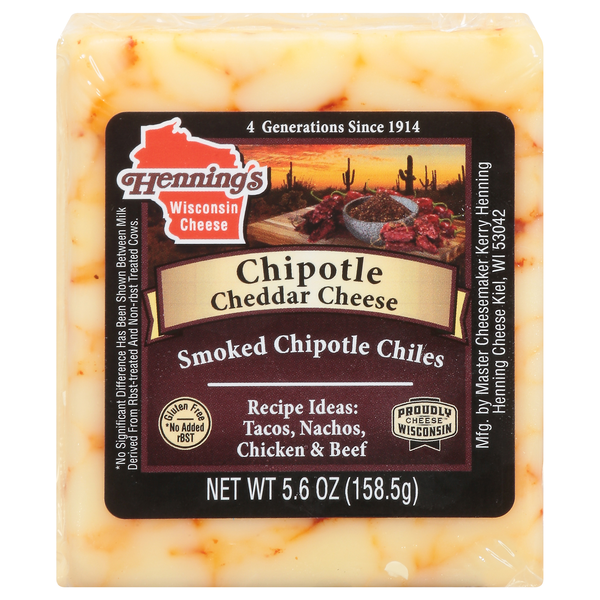 Save on Henning's Wisconsin Chipotle Cheddar Cheese Block Order Online ...