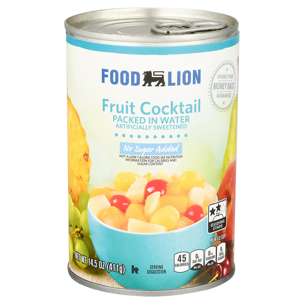 Save on Food Lion No Sugar Added Fruit Cocktail Packed in Water Order ...