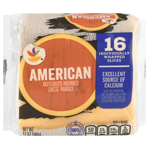 Save on Giant Singles Yellow American Cheese Slices - 16 ct Order ...