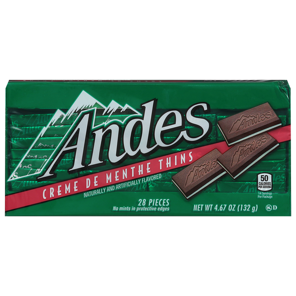 Save on Andes Creme De Menthe Chocolate Thin Mints Candy - 28 ct Order ...