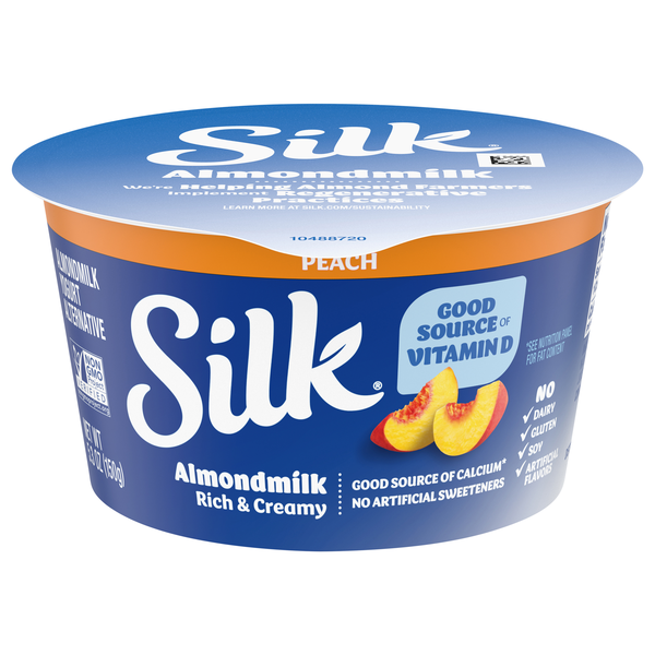 Save on Silk Dairy Free Vegan Peach Almondmilk Yogurt Alternative Cup ...