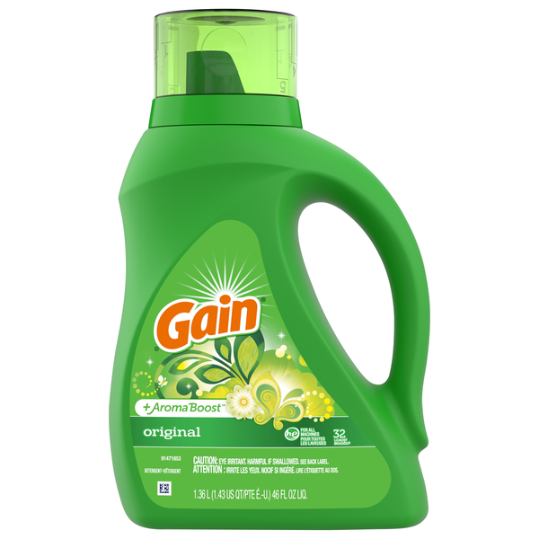 Save on Gain +Aroma Boost Original Liquid Laundry Detergent Order ...