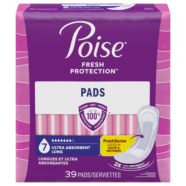 Save on Poise Incontinence Pads Ultra Absorbent Long Order Online ...