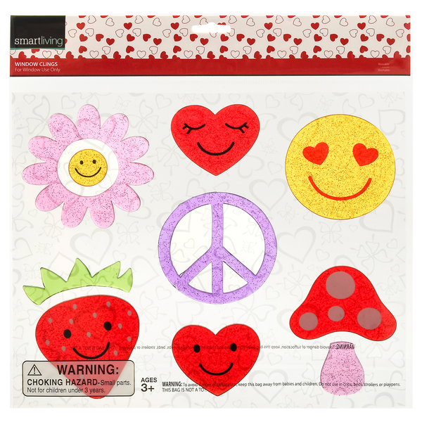 Save on Smart Living Valentine's Day Window Clings Smiley Characters ...