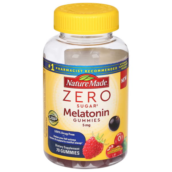 Save on Nature Made Zero Sugar Melatonin Mixed Berry Gummies Order ...