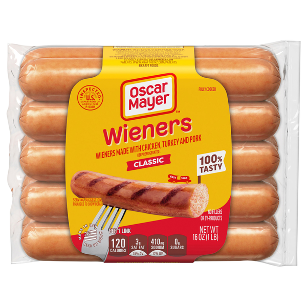 Save on Oscar Mayer Original Uncured Turkey Chicken & Pork Wieners - 10 ...