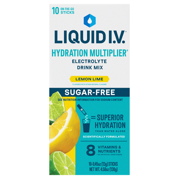 Save on Liquid I.V. Sugar Free Lemon Lime Electrolyte Drink Mix Sticks ...