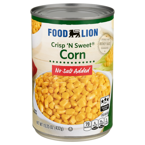 Save on Food Lion No Salt Added Crisp 'N Sweet Corn Order Online ...