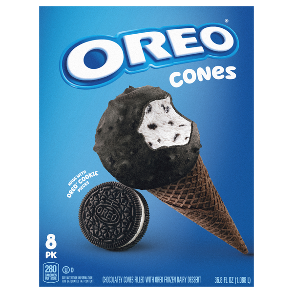 Save on OREO Frozen Dairy Dessert Cones Chocolatey - 8 ct Order Online ...