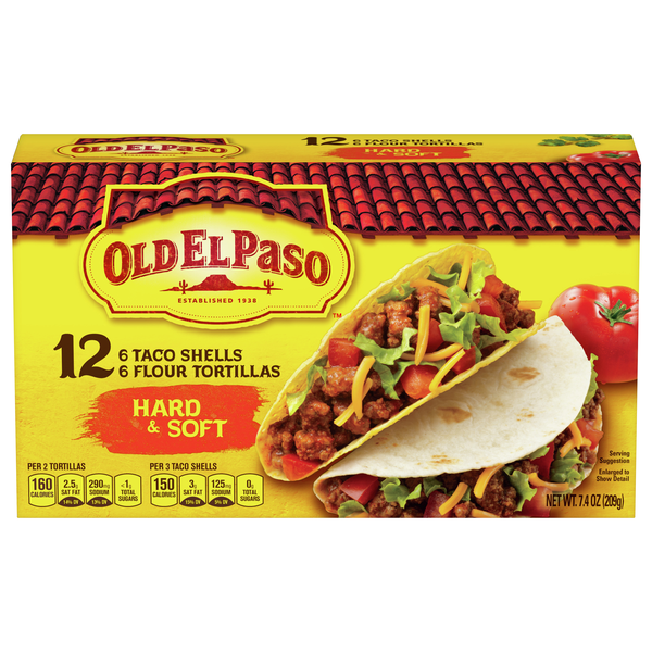 Save on Old El Paso Hard & Soft Taco Shells - 12 ct Order Online ...