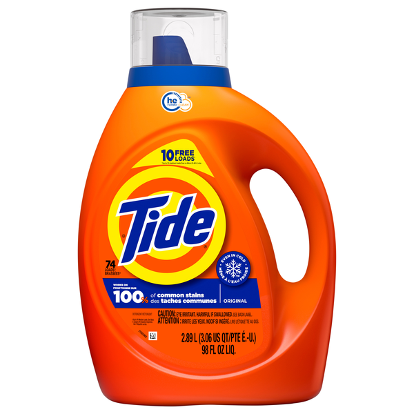 Save on Tide HE Turbo Clean Original Scent Liquid Laundry Detergent ...
