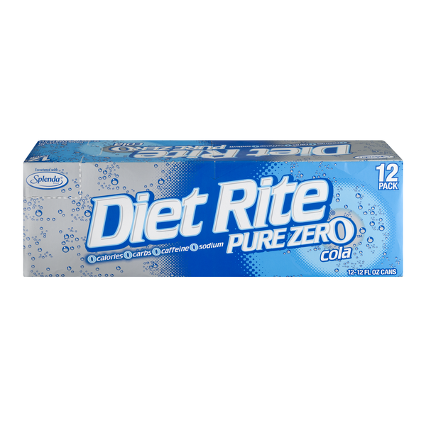 Save on Diet Rite Pure Zero Cola Soda - 12 pk Order Online Delivery ...