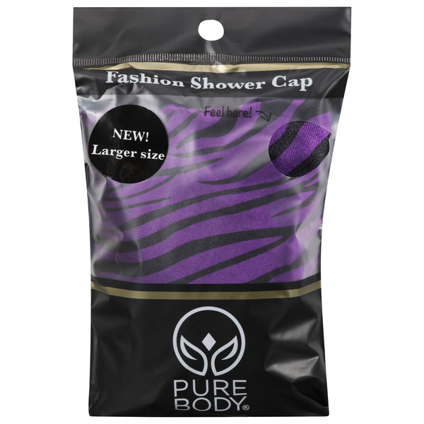 Save on Pure Body Fashion Shower Cap Purple Tiger Print Order Online ...