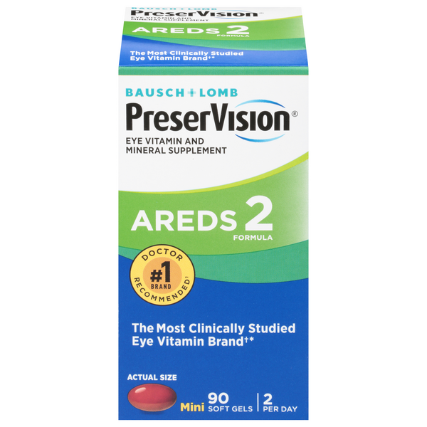 Save on PreserVision AREDS 2 Formula Eye Vitamin & Mineral Supplement Soft Gels Order Online ...