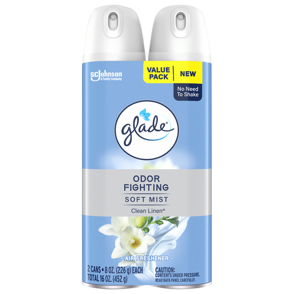 Save on Glade Odor Fighting Soft Mist Clean Linen Air Freshener Aerosol ...