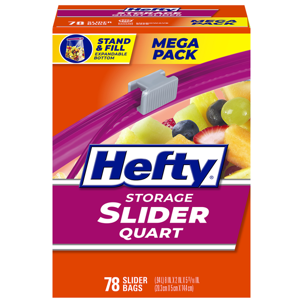 Save on Hefty Slider Quart Storage Bags Order Online Delivery | Stop & Shop