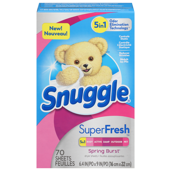 Save on Snuggle SuperFresh 3-in-1 Spring Burst Dryer Sheets Order ...