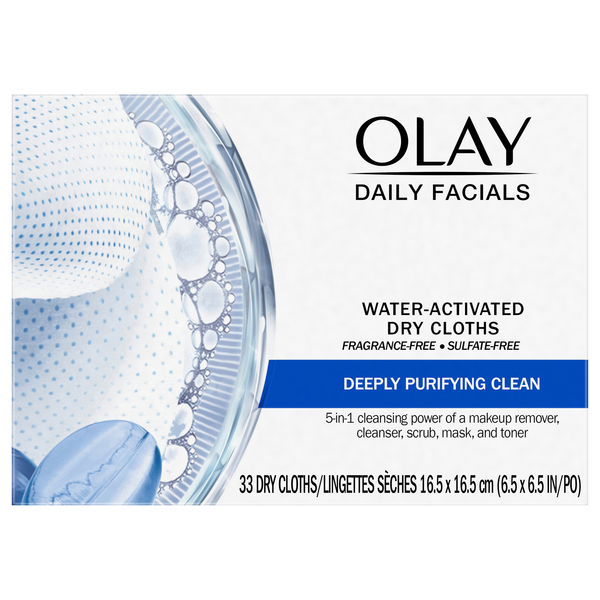Save on Olay Daily Facials Deeply Purifying Water Activated Dry Cloths ...