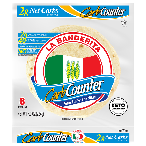 Save on La Banderita Carb Counter Keto Lean Tortillas Snack Size - 8 ct ...