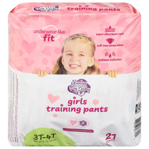 Save on Always My Baby Girls 3T-4T Training Pants 32-40 lb Order Online ...