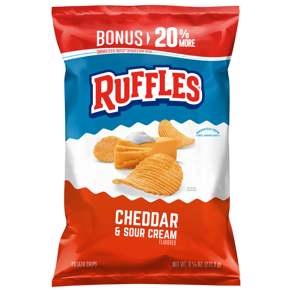 Save on Ruffles Cheddar & Sour Cream Potato Chips Order Online Delivery ...