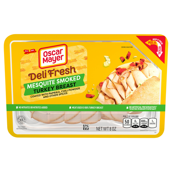 Save on Oscar Mayer Deli Fresh Mesquite Smoked Turkey Breast Sliced ...